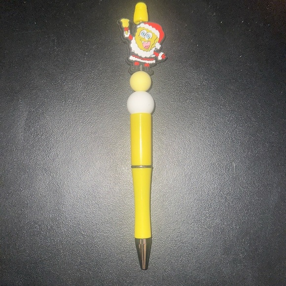 homemade | Office | Spongebob Beaded Focal Pen | Poshmark